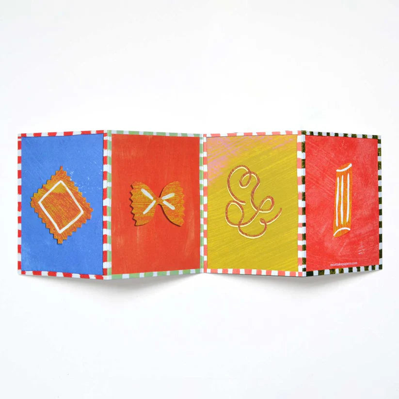 Pasta Concertina Card – Sunshine and Snow Shop
